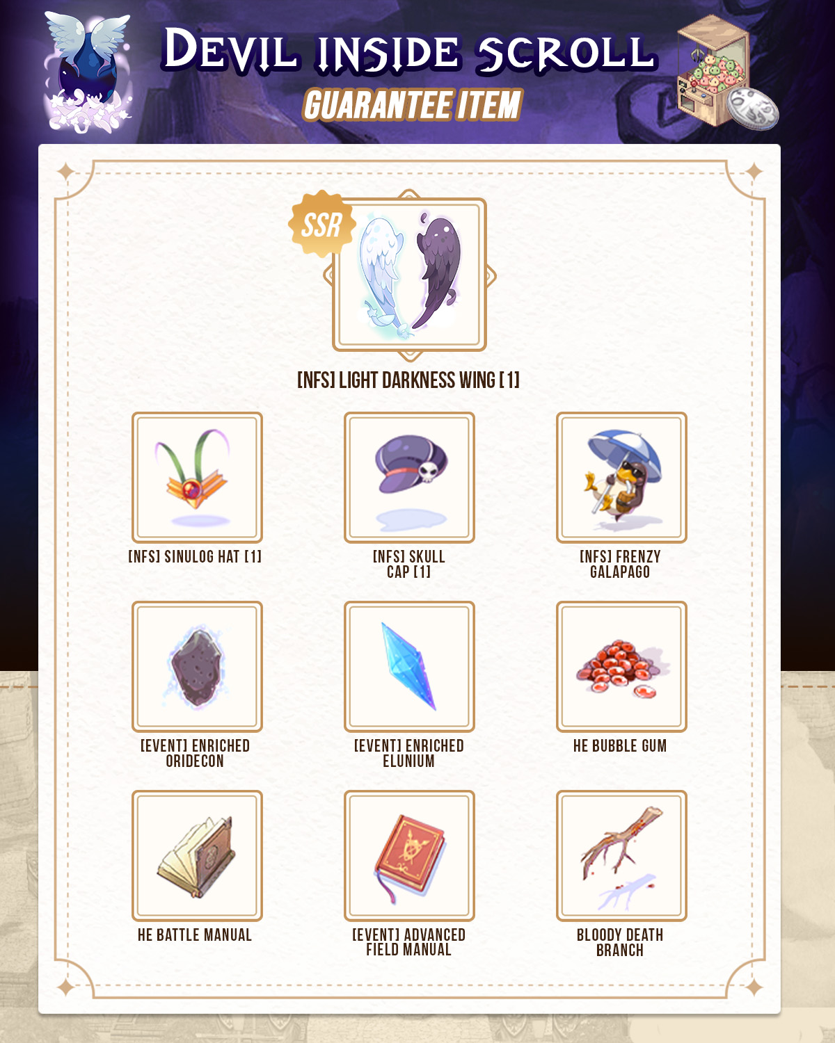 Ragnarok Classic | Gacha Guarantee: Devil Inside Scroll